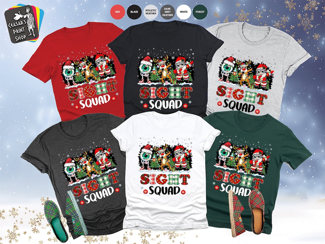 Christmas Sight Squad Shirt, Optician Christmas Shirt, Optometrist Tee ...