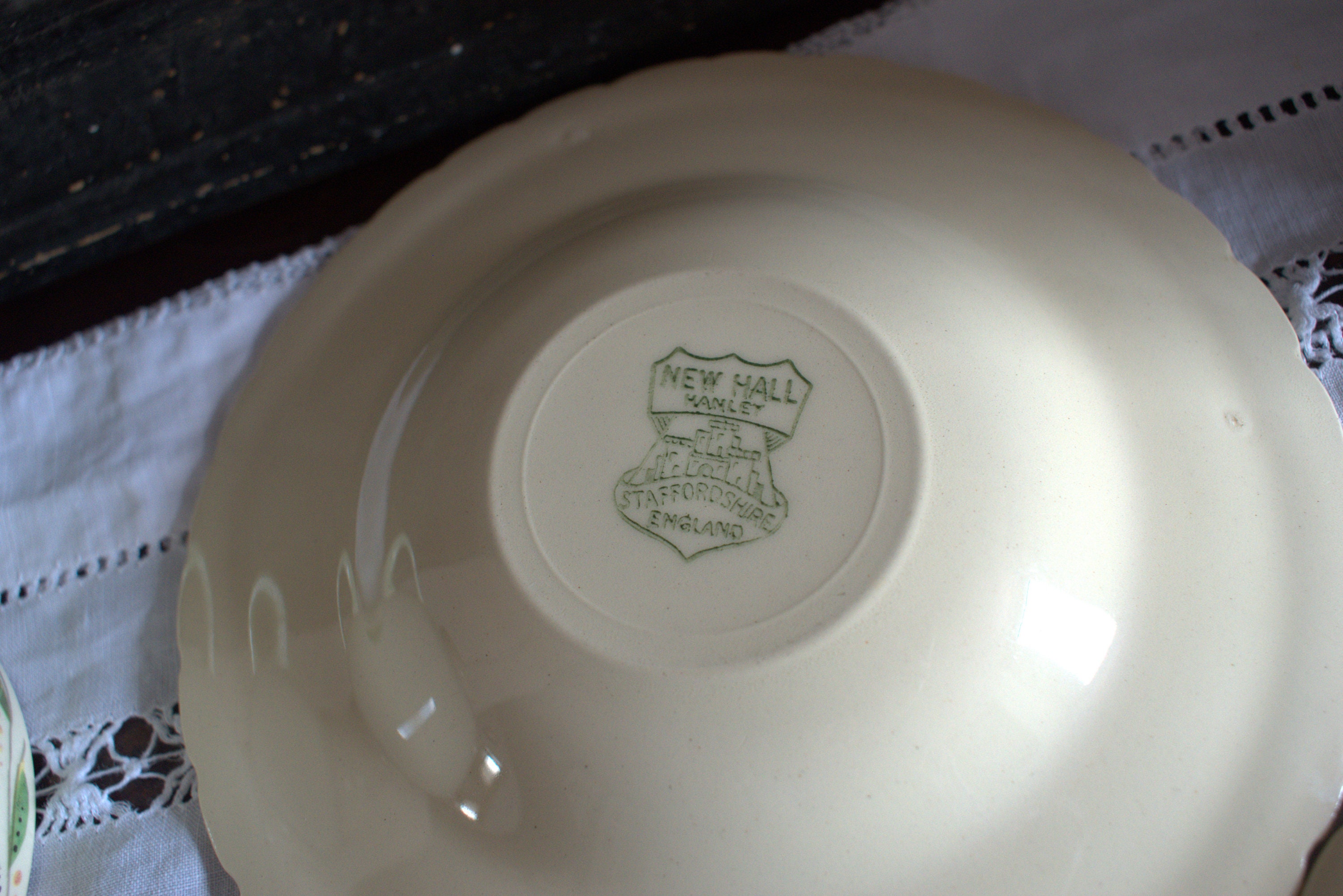 New Hall Pottery, Romney Pattern Quad - Set of Cup, Saucer and 2 Side ...