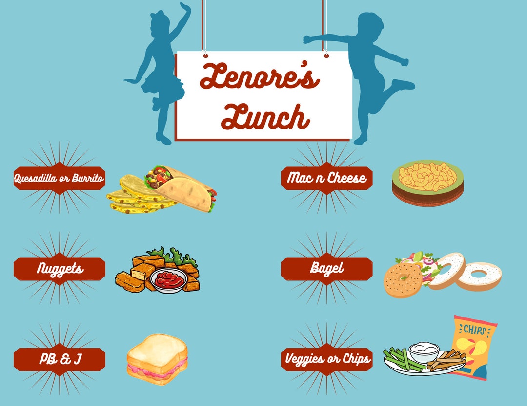 Visual Menu, Lunch Menu, Menu for Kids, Montessori - Etsy Australia