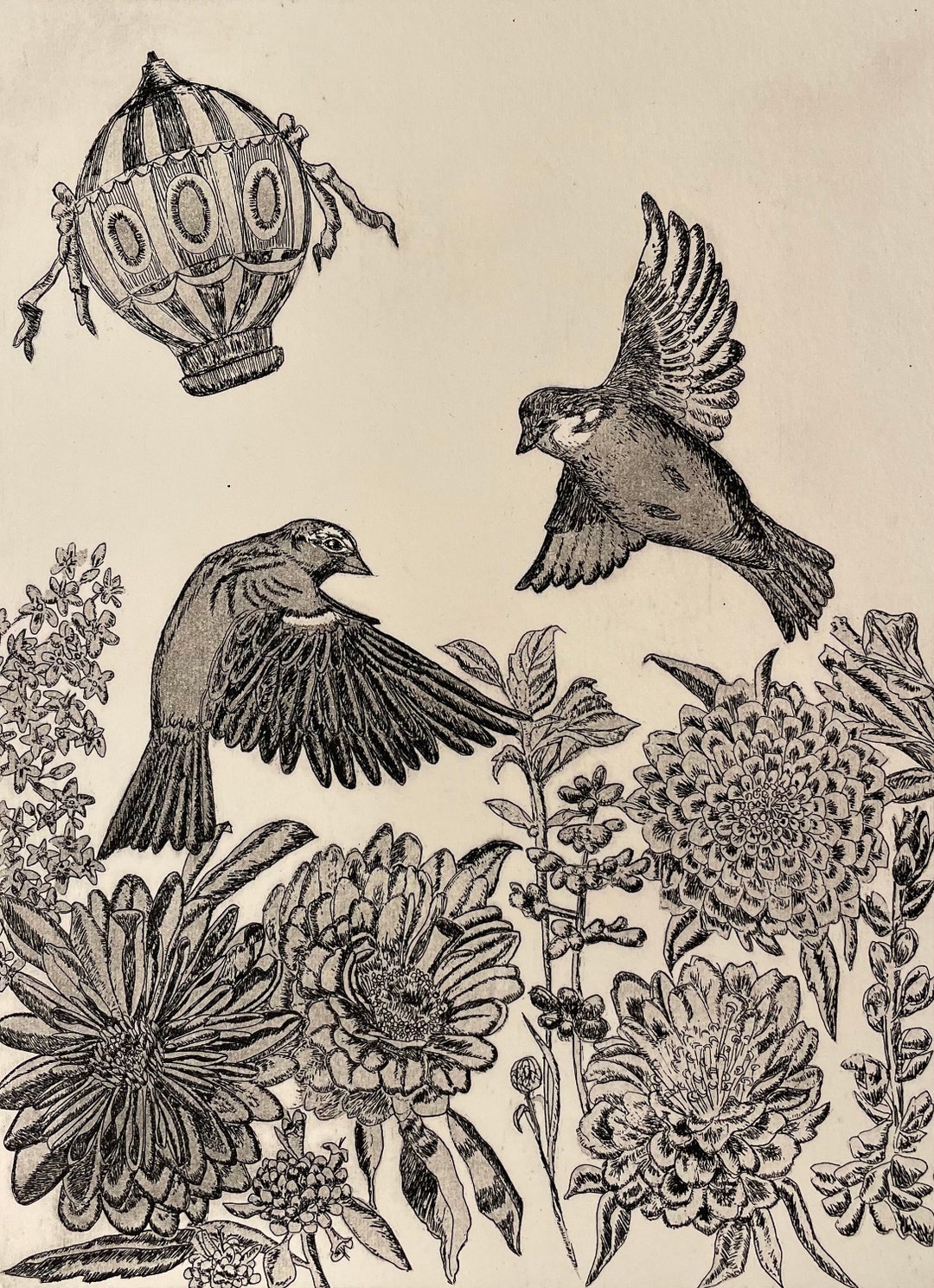 Original Intaglio Print W/ Aquatint - Etsy