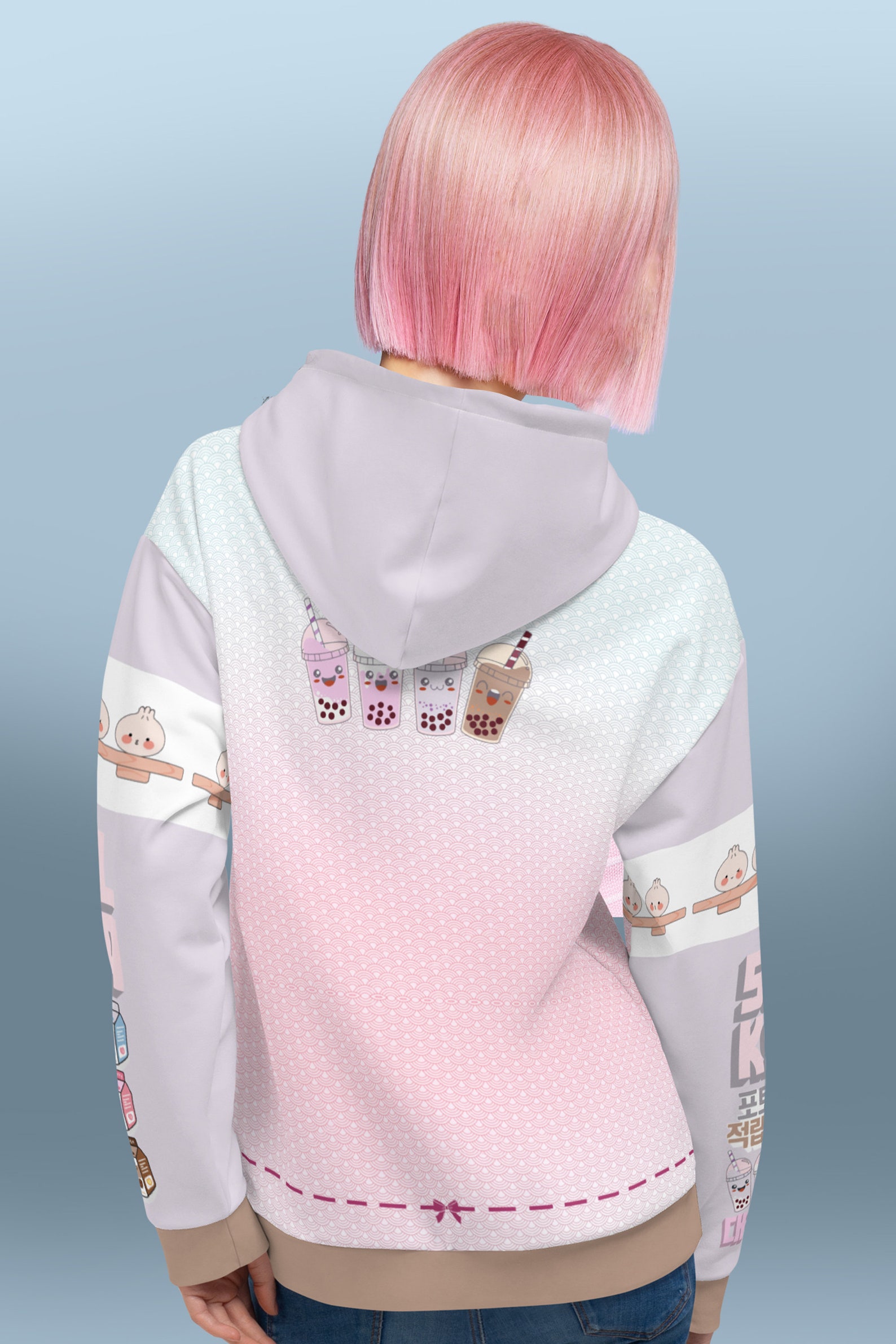 Kawaii Overload Unisex Hoodie Cute Korean Characters, Unicorn Colors ...