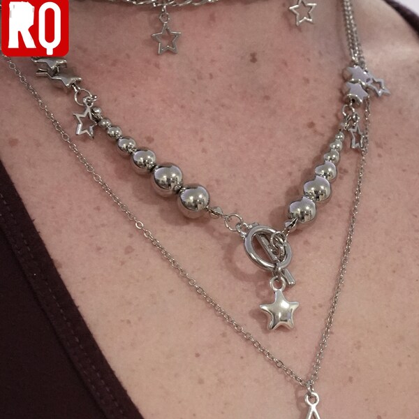 Y2k Star Layer Necklace - Etsy