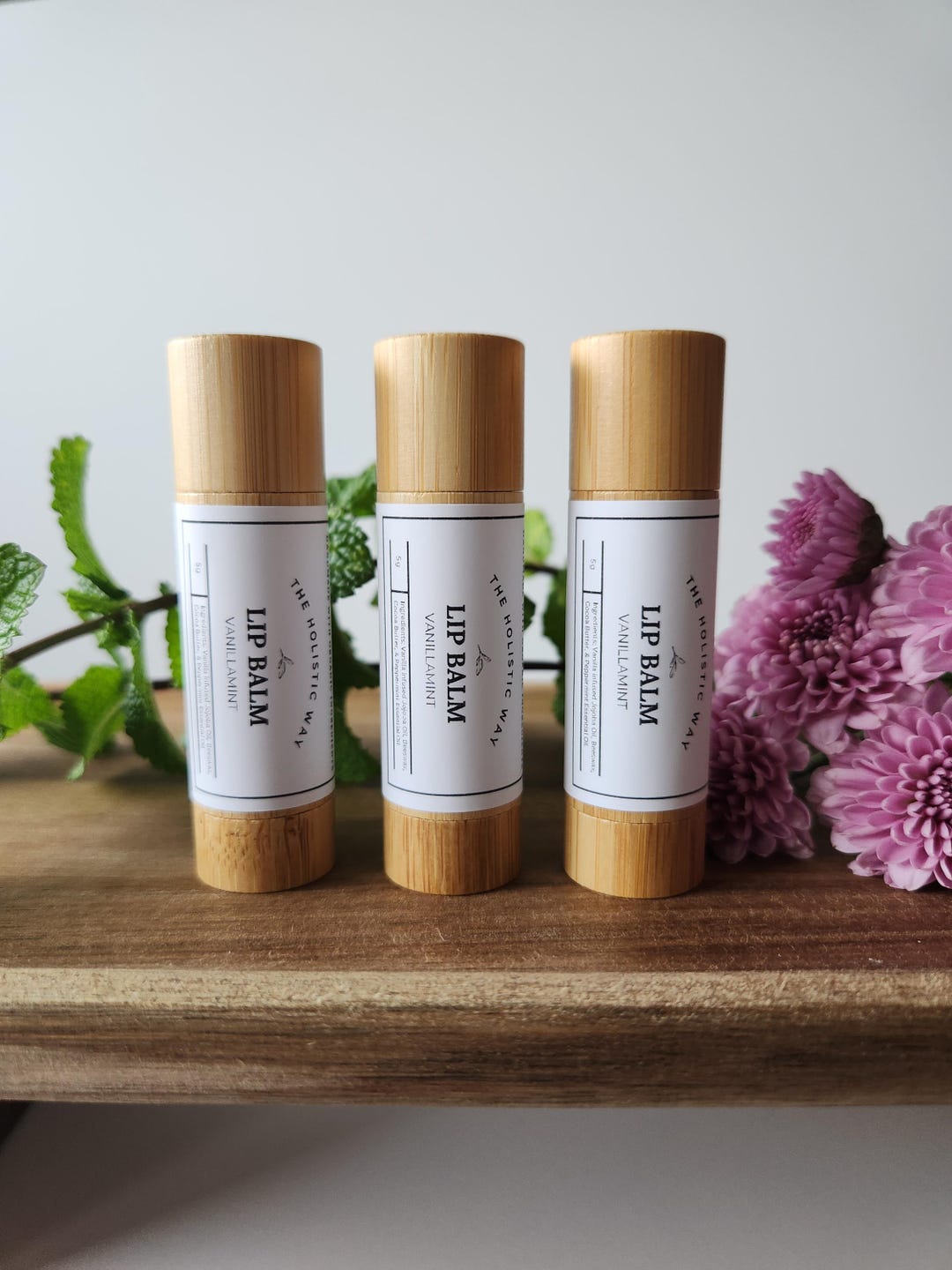 Organic Lip Balm: Lip Salve, Vanilla, Mint, Orange Creamsicle, Bamboo ...