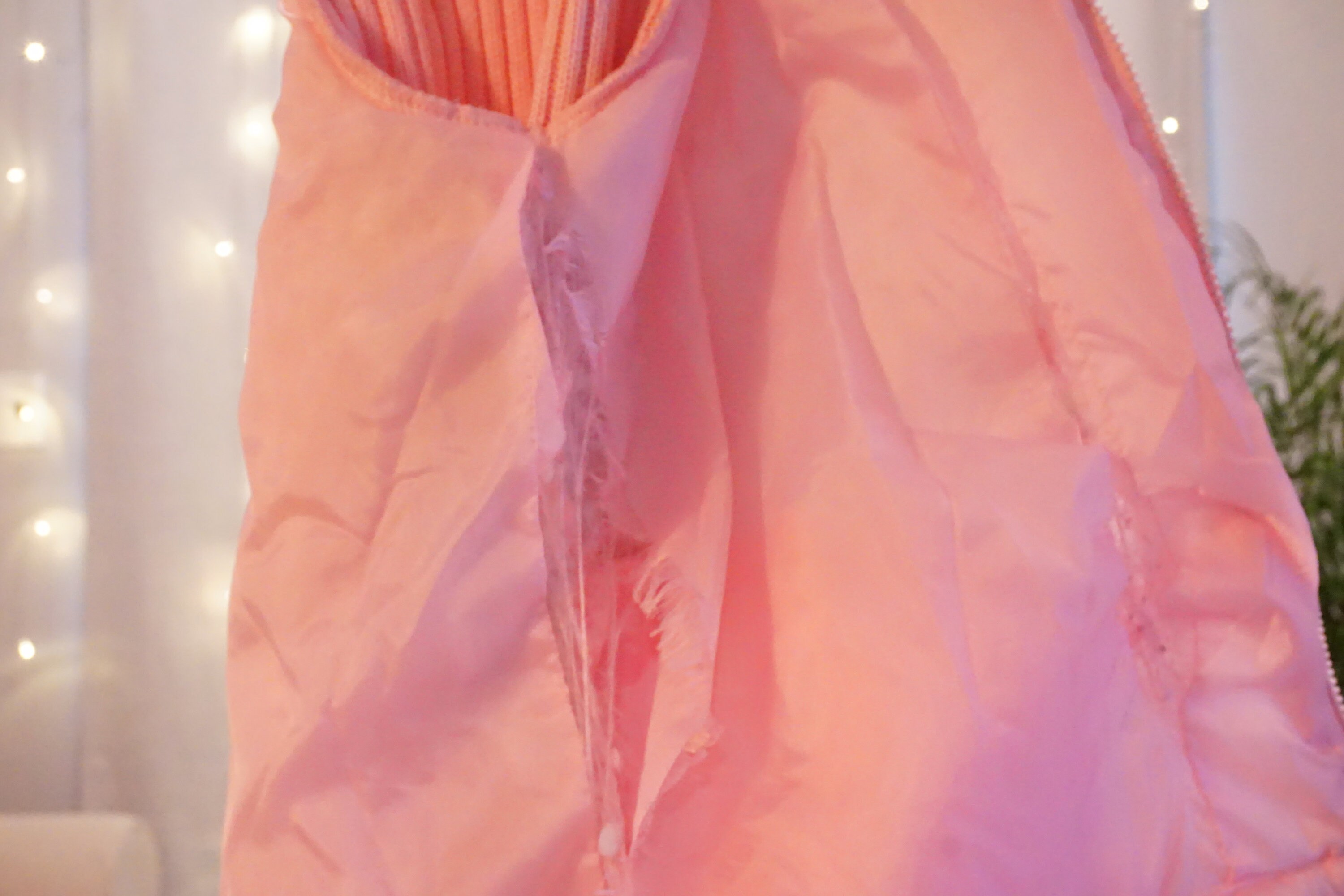 Vintage Pink Puffer Jacket tear on Inside - Etsy