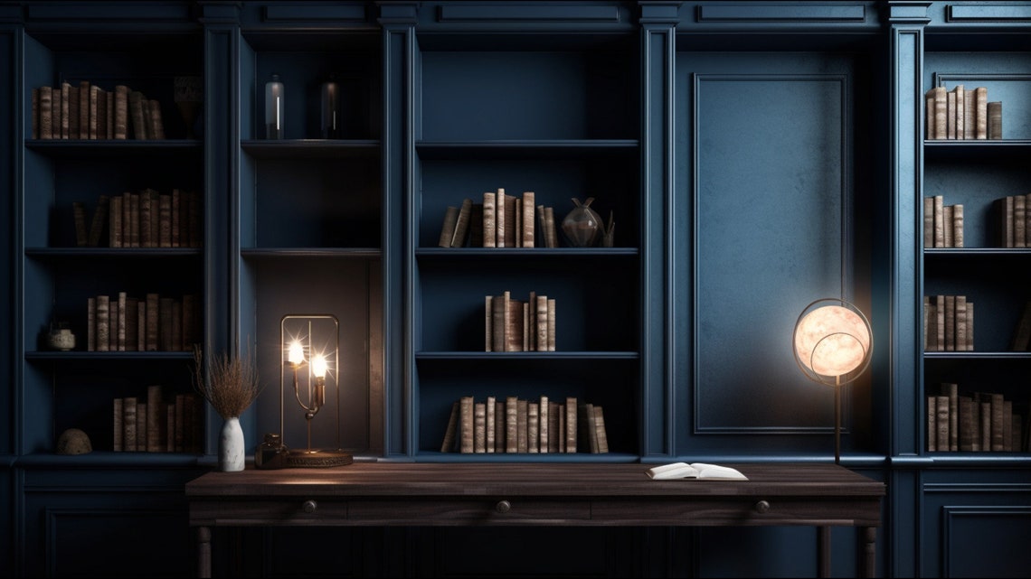 Zoom Virtual Background, Backdrop, 4x Picture Shelving Background ...