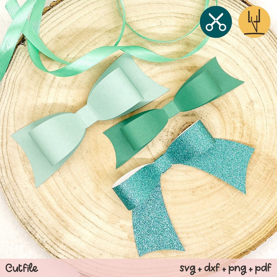 Bow Template: 3 Narrow Gift Bows Decoration as a Printable ...