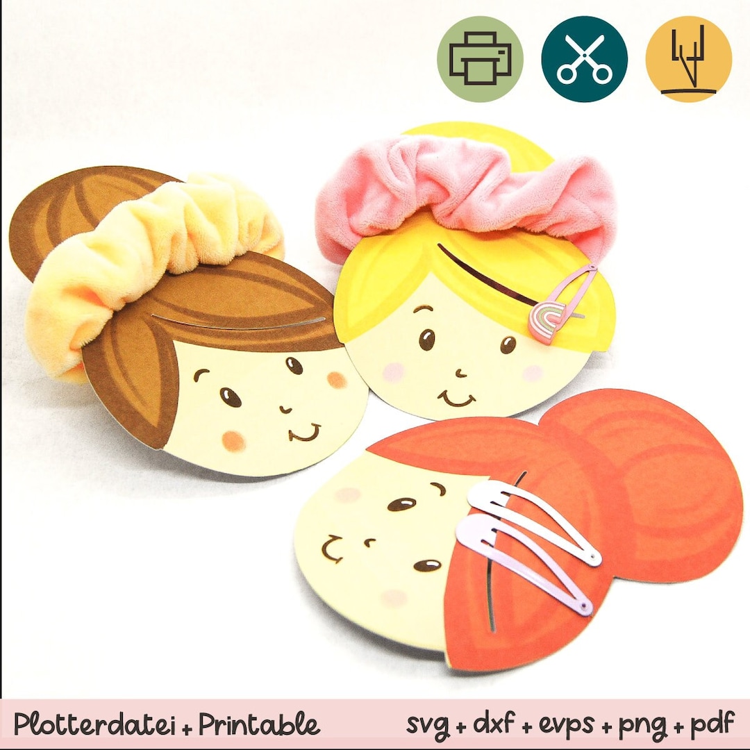 Scrunchie Holder to Print Out Incl. Svg Dxf Eps Give Away Hairband Hair ...
