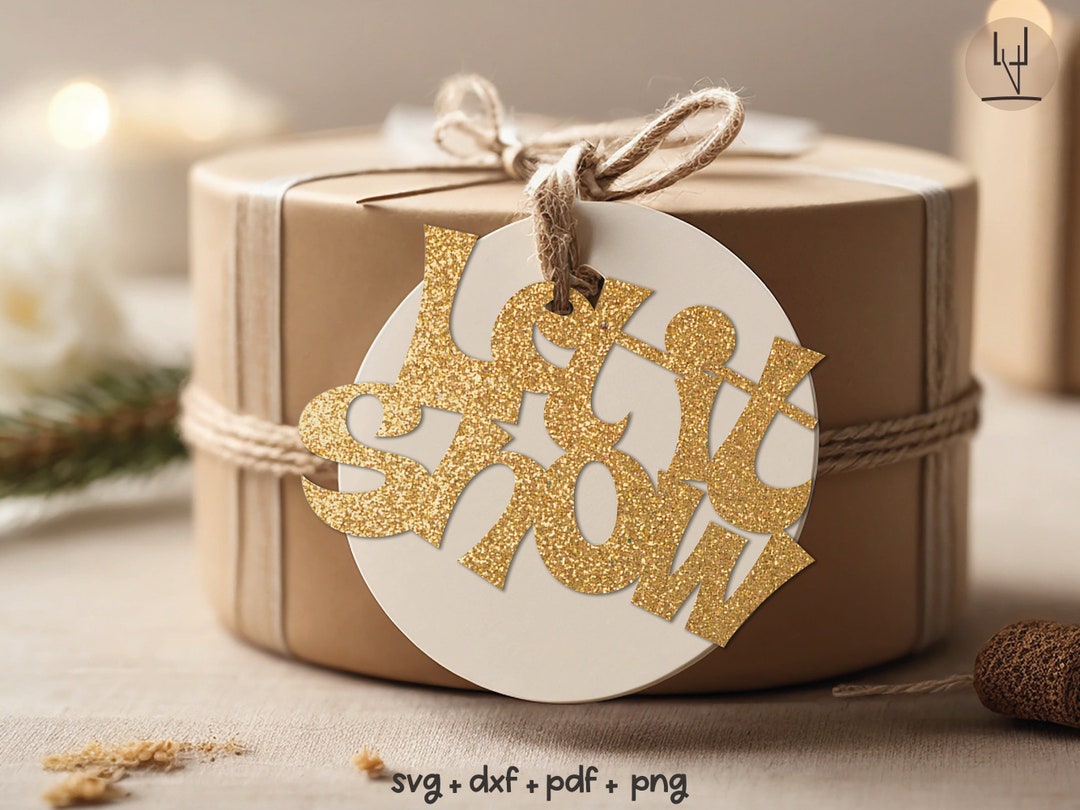 Winter Gift Tag SVG - Let It Snow Handlettered - Wrapping Gifts for ...