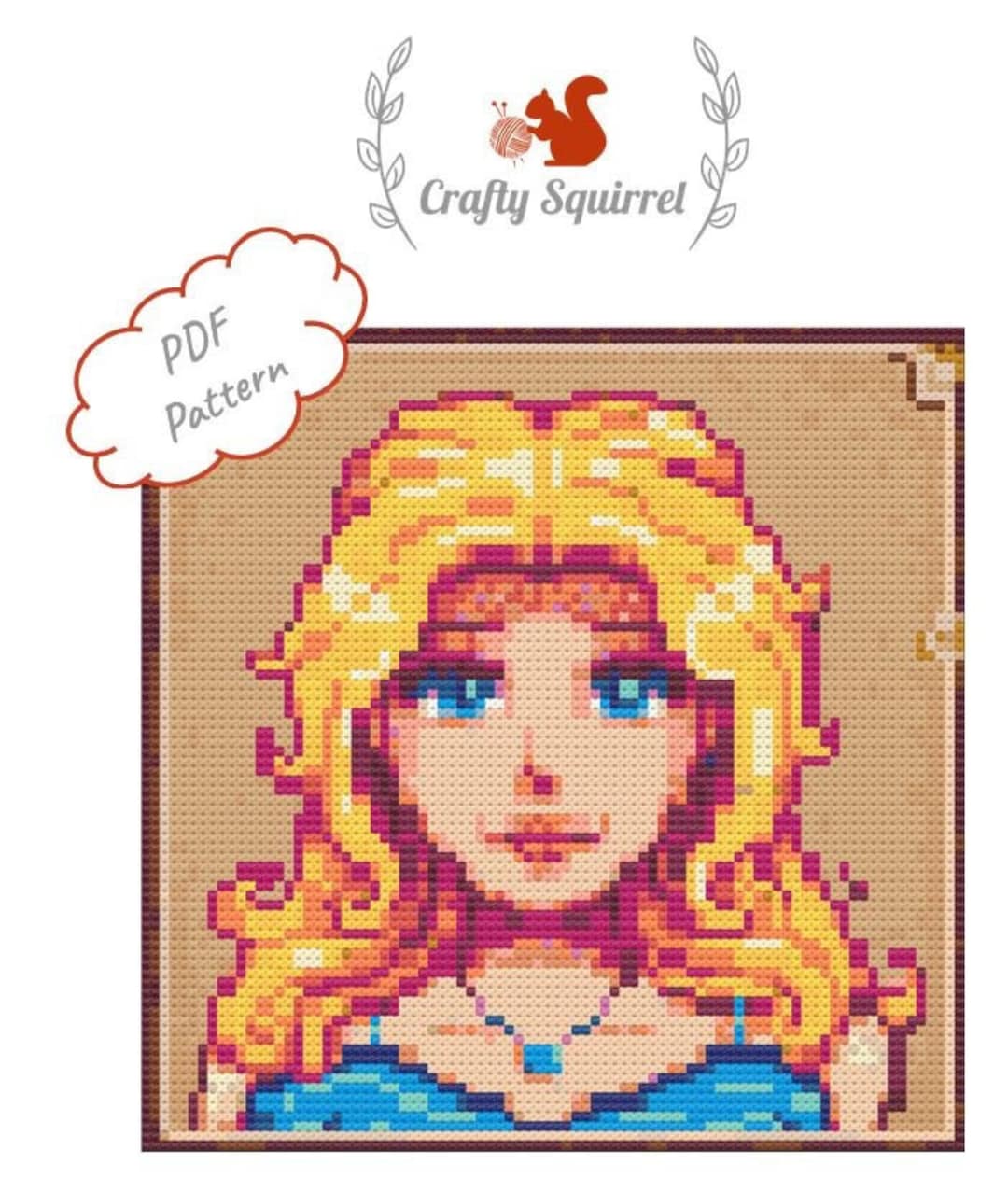 Haley - Stardew Valley Inspired Cross Stitch Pattern - Instant PDF ...