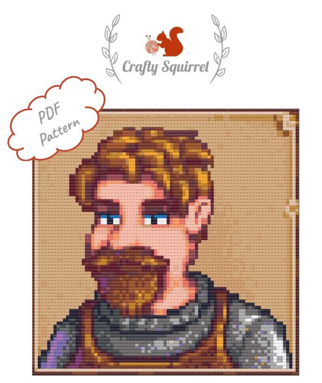 Clint - Stardew Valley Inspired Cross Stitch Pattern - Instant PDF ...