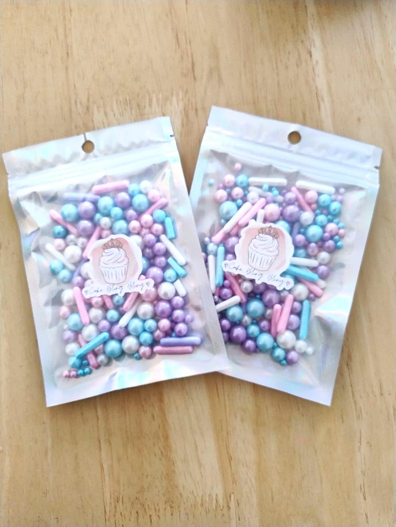 Edible Sprinkles Mix Princess Cake Decorating Toppings Luxe Cupcake ...