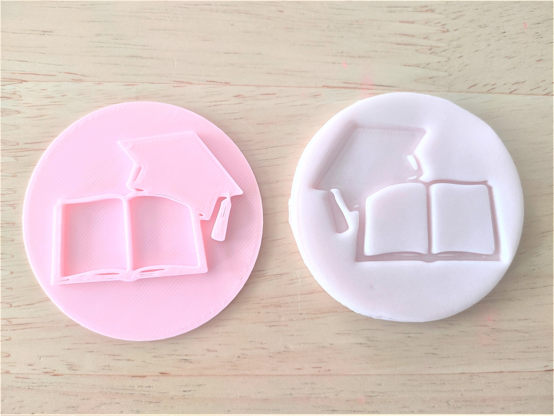 Graduation Fondant Embosser Topper Cupcake Decoration Cookie Stamp Tool ...