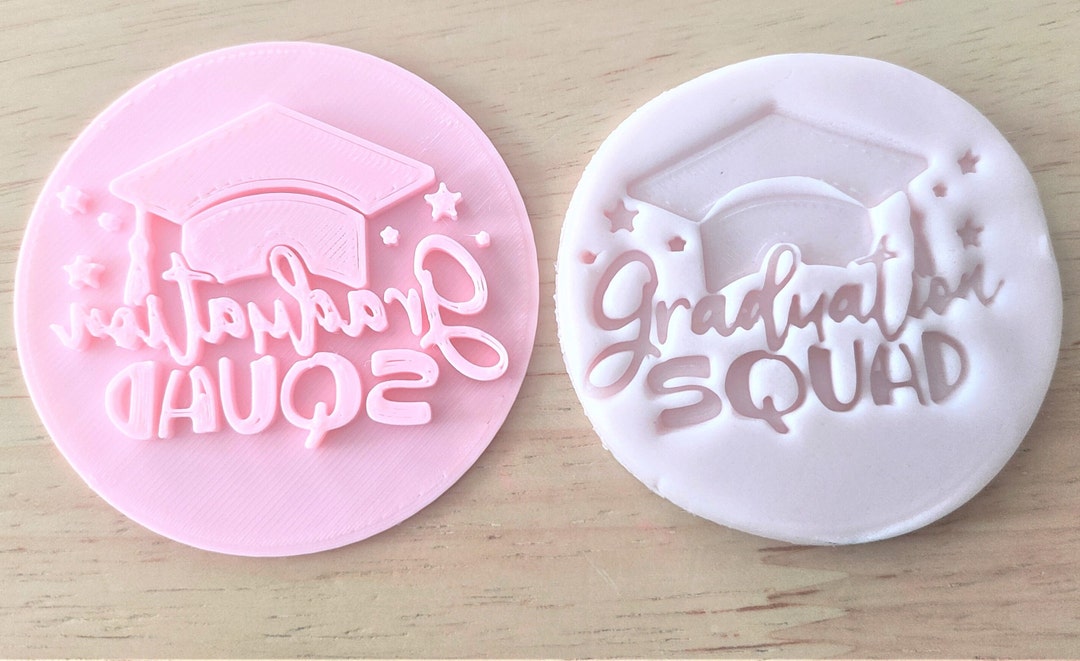 Graduation Squad Cookie Embosser Topper Cupcake Decoration Graduation ...