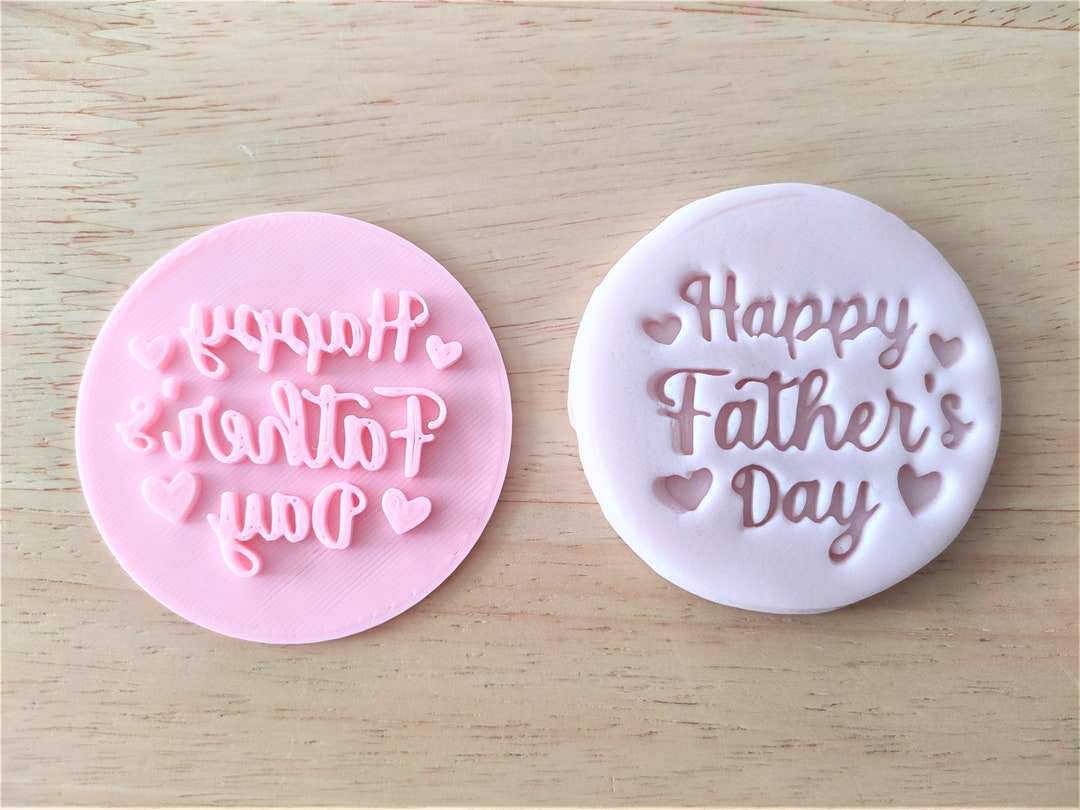 Happy Father Day Embosser, Cookie Icing Stamp, Fondant Embosser ...