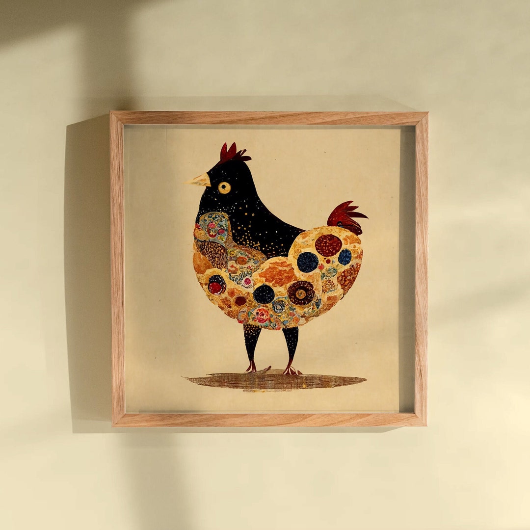 Farm Rooster Poster Print: Cottagecore Animal Wall Art - Etsy