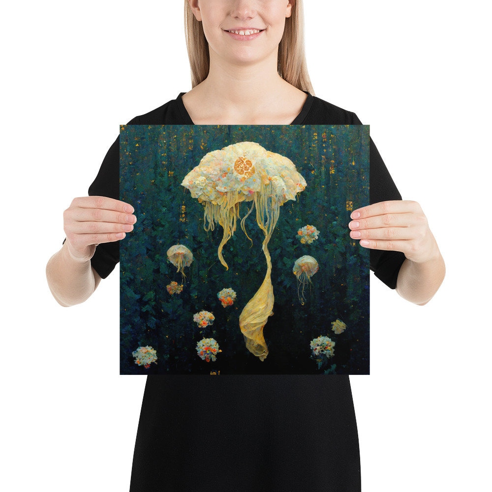 Jellyfish Poster Print - Ocean Theme, Matte Finish - Etsy UK