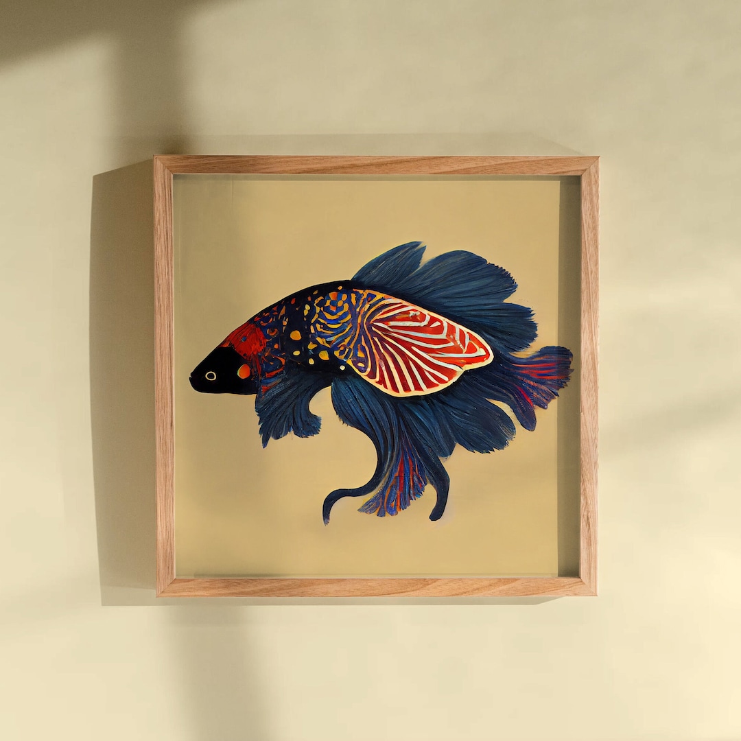 Betta Fish Poster Print - Siamese Fighting Fish Aquarium Wall Art ...