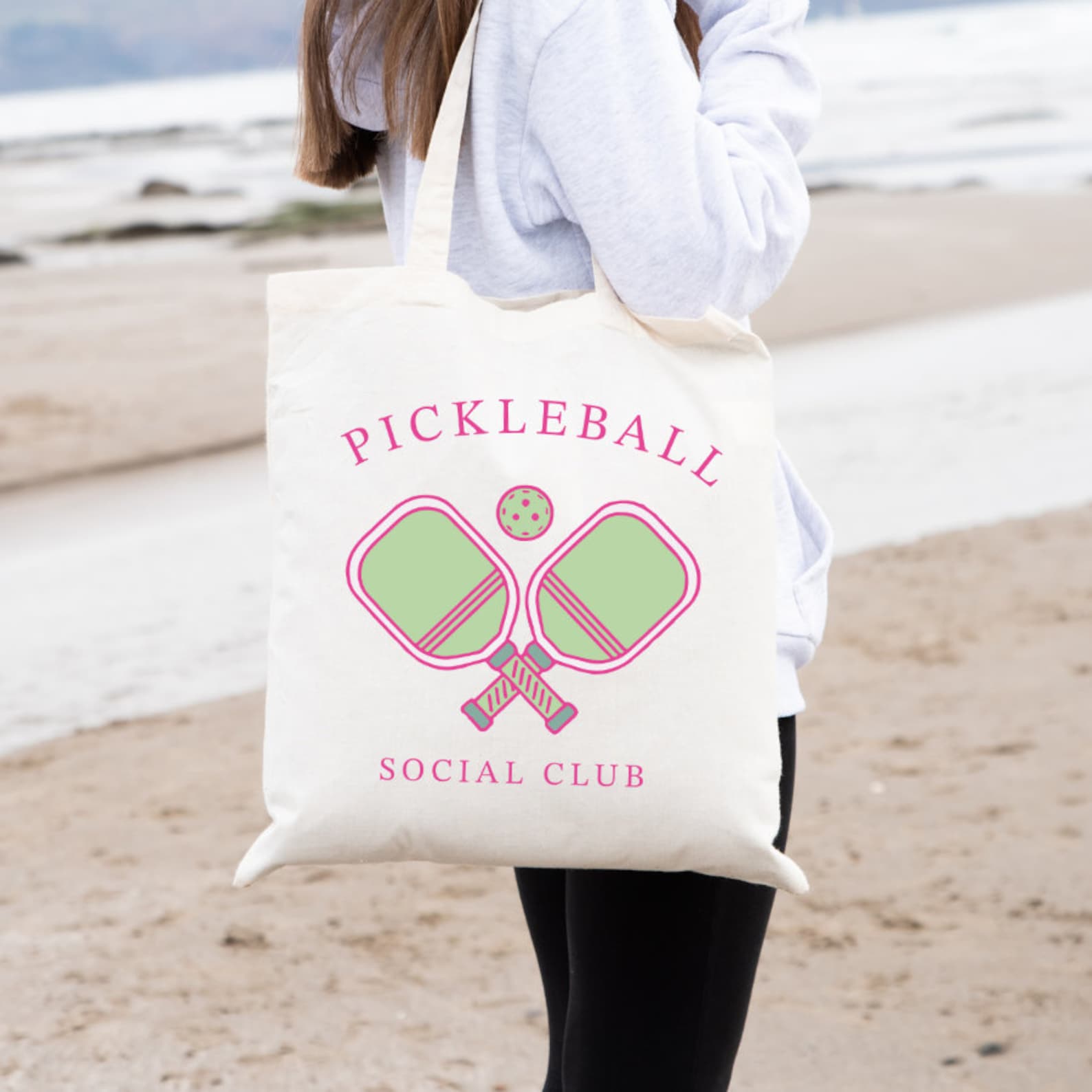 Pickleball Social Club Tote Bag, Large Pickleball Tote, Gifts for ...