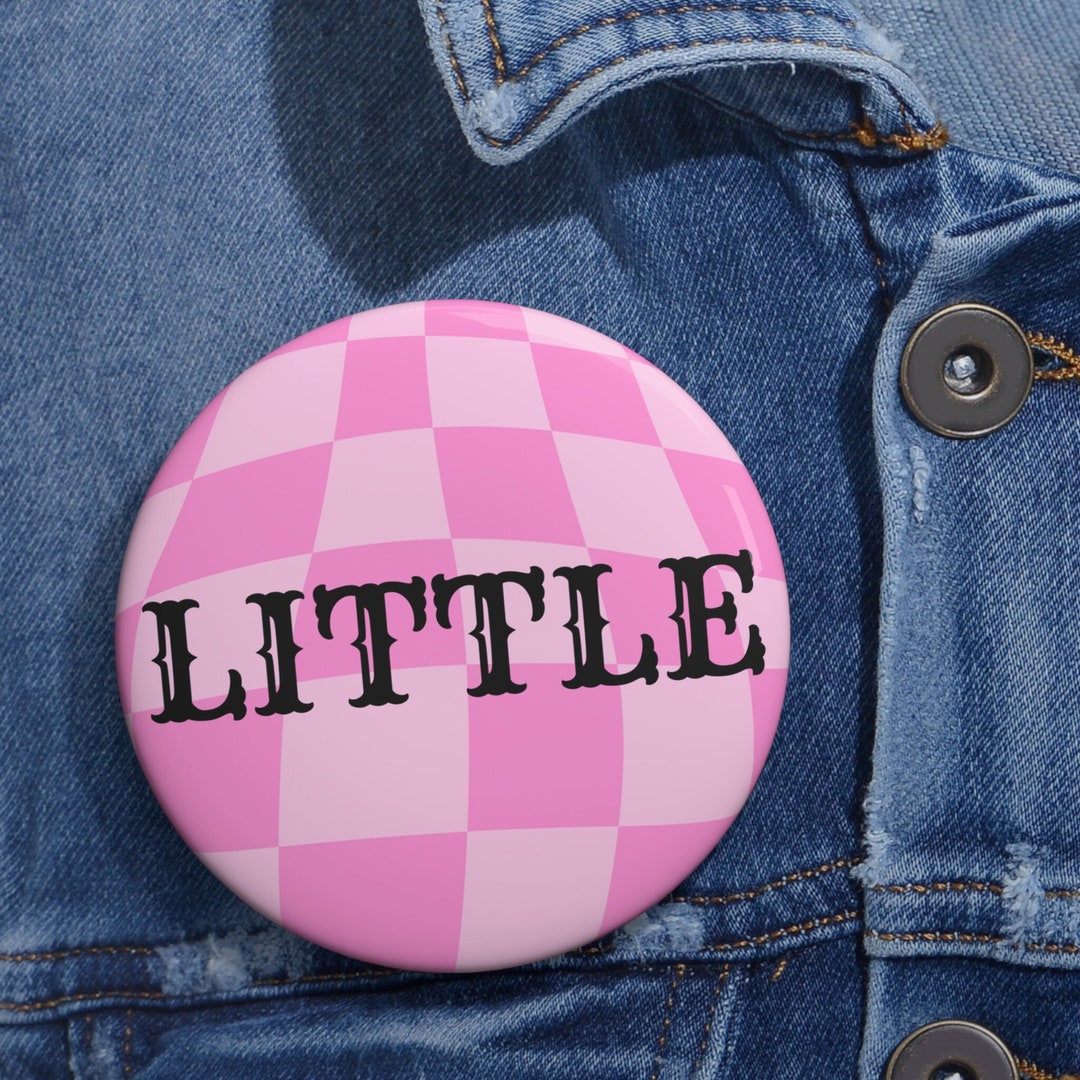 Sorority Little Pink Check Pin: Game Day Accessory - Etsy