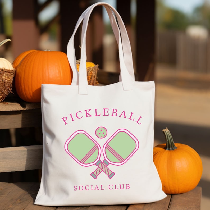 Pickleball Social Club Tote Bag, Large Pickleball Tote, Gifts for ...
