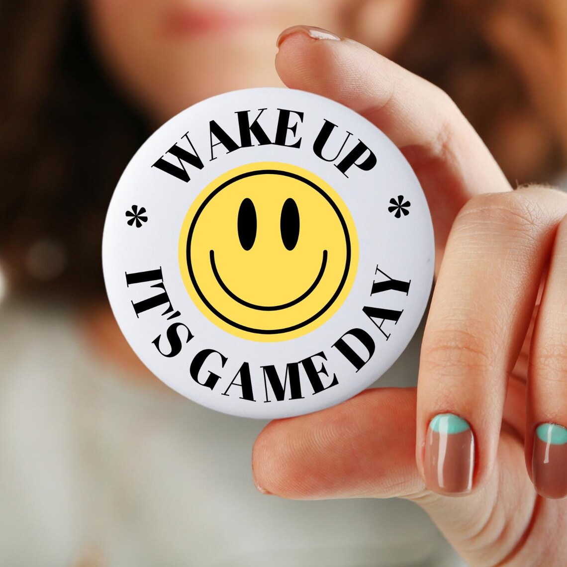 Wake up It's Game Day Black & Gold Game Day Pin, Game Day Pin, Game Day ...