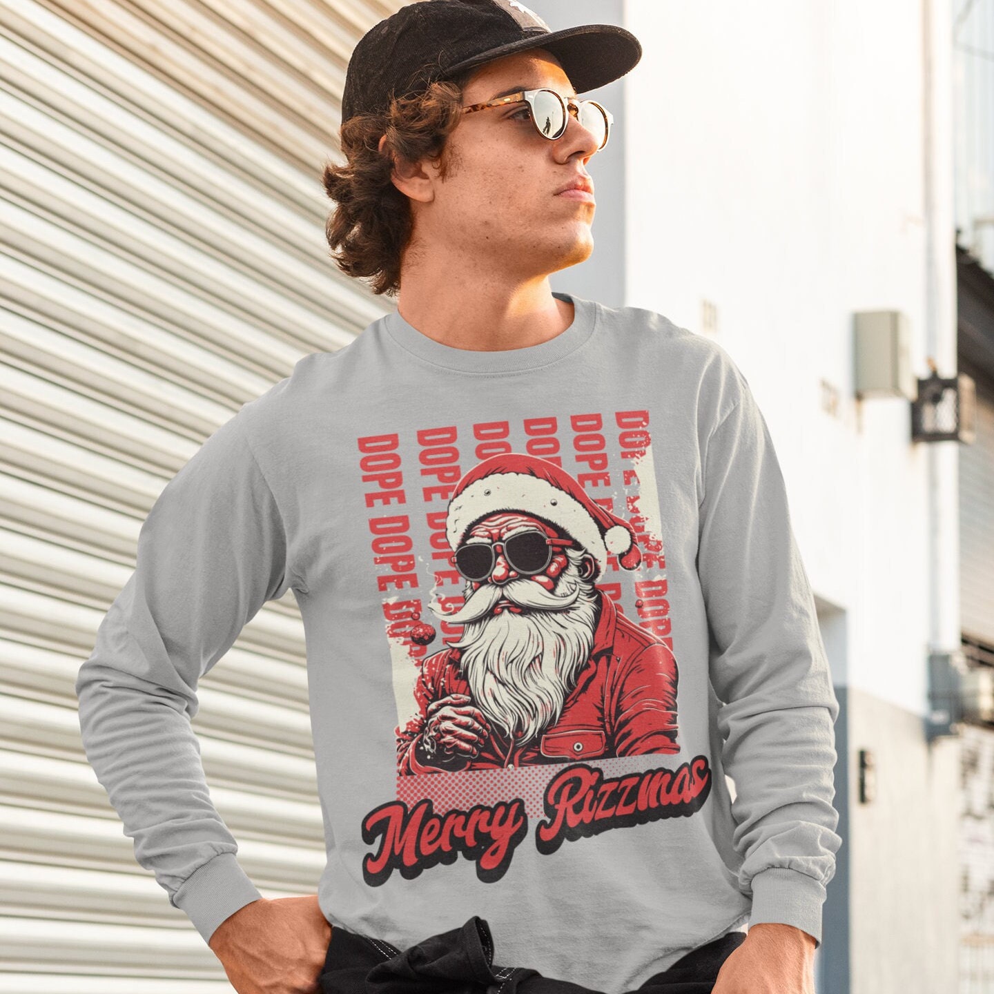Merry Rizzmas Cool Santa Sweatshirt, Rizz Sweatshirt, Christmas ...