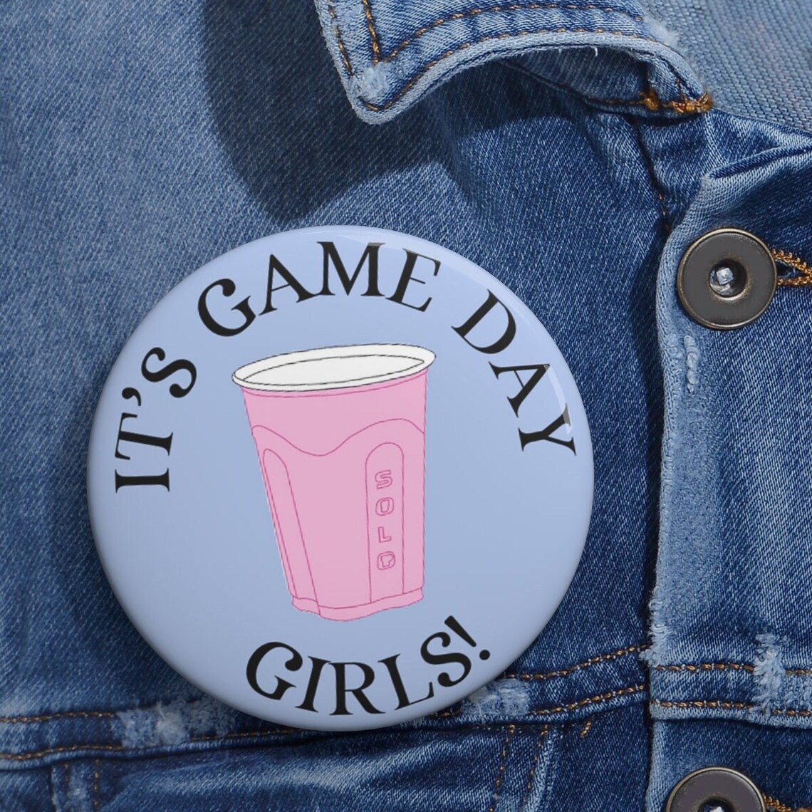 It's Game Day Girls! Pink Cup Tailgate Pin, Game Day Pin, Tailgate Pin ...
