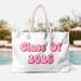 Class of 2025 Large Rope Handle Weekender Bag, 2025 Seniors Large Tote ...