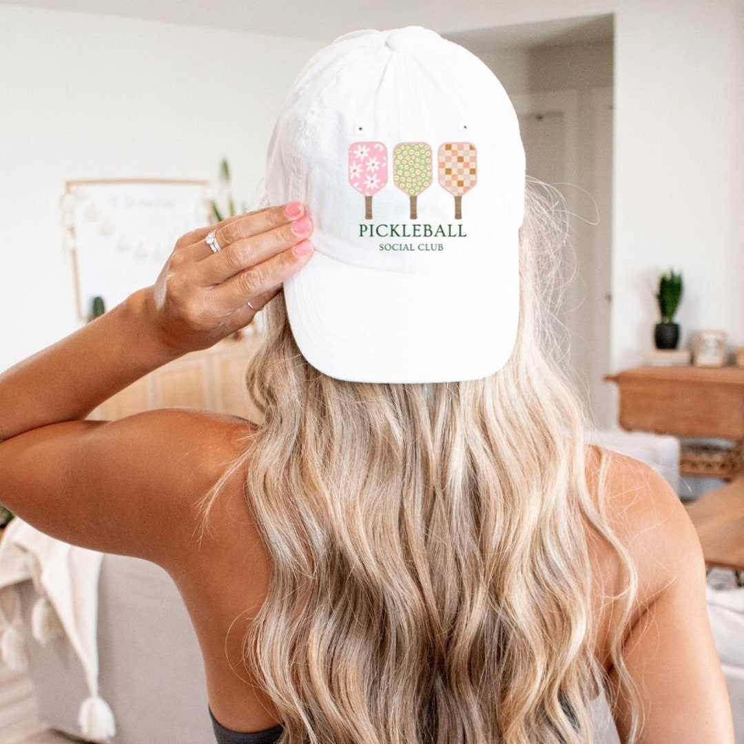 Pickleball Social Club Baseball Hat, Designer Paddles, Cotton Cap - Etsy