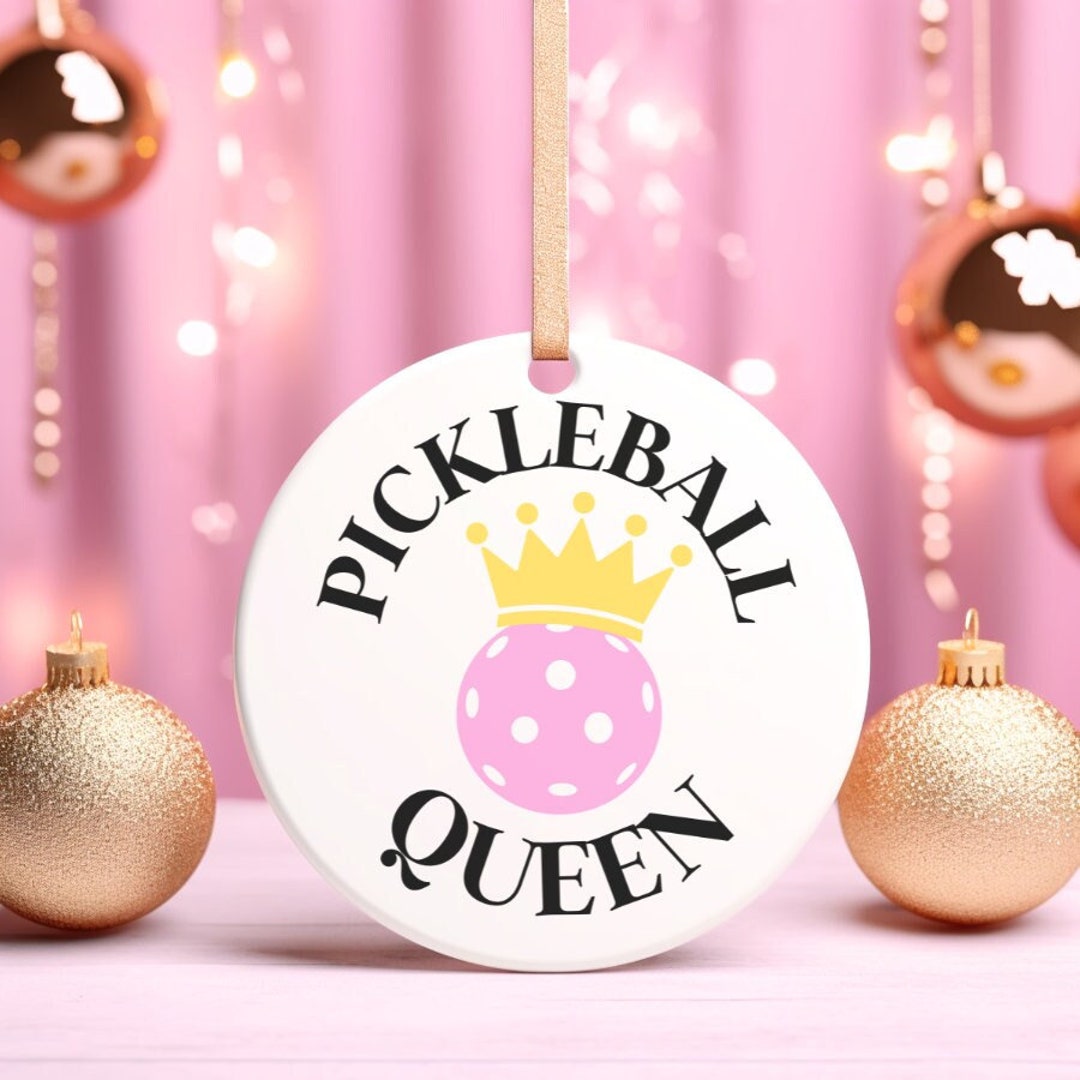 Pickleball Queen Ceramic Ornament, Pickleball Lover Gift, Pickleball ...