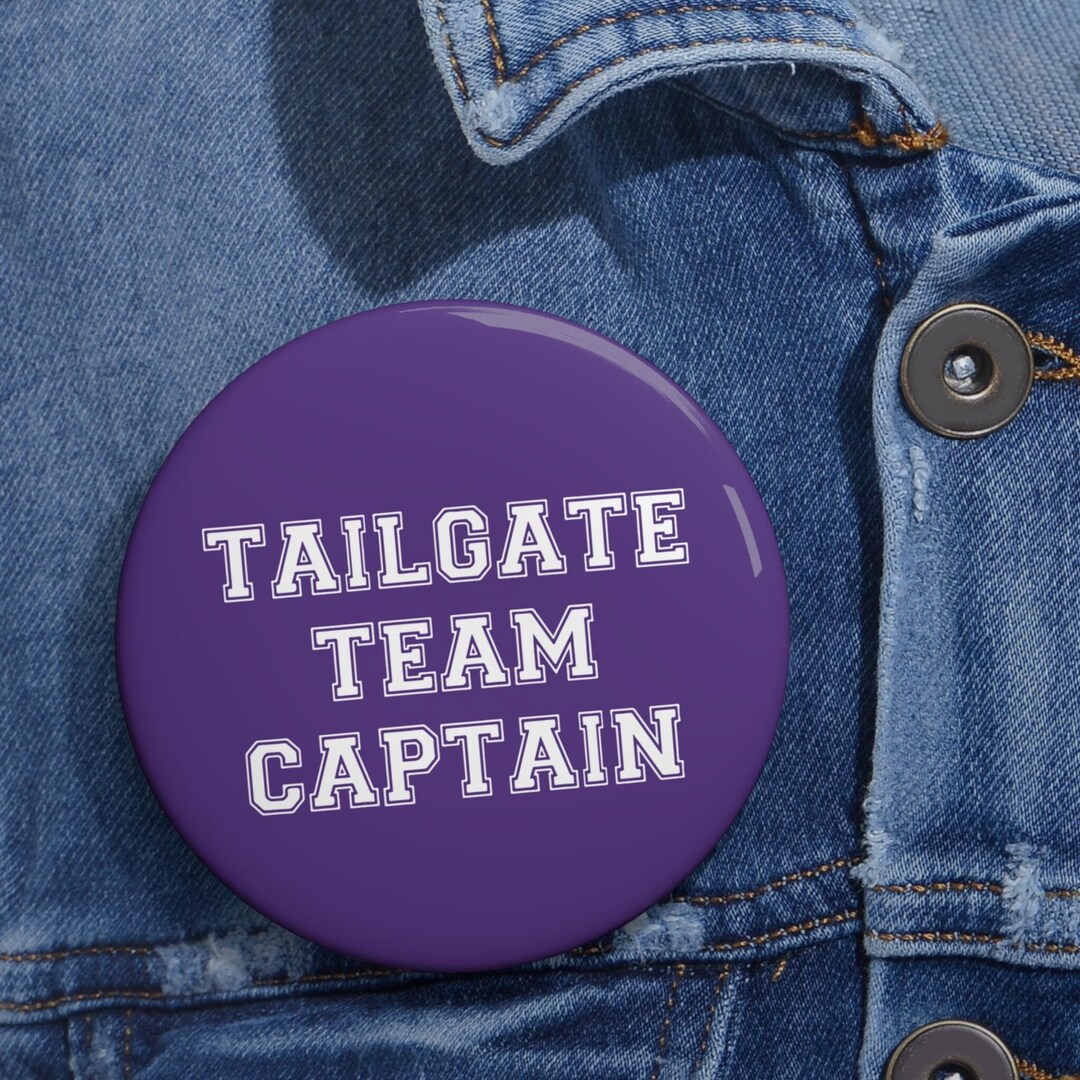 Tailgate Team Captain Game Day Pin, Football Game Day Pin, Choose Your ...