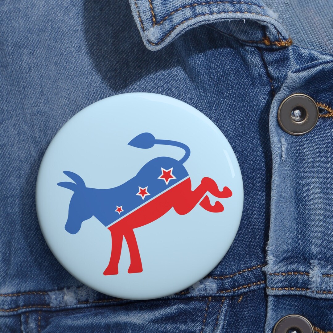 Democrat Donkey Red and Blue Pin, Democratic Donkey Pin, Democrat ...