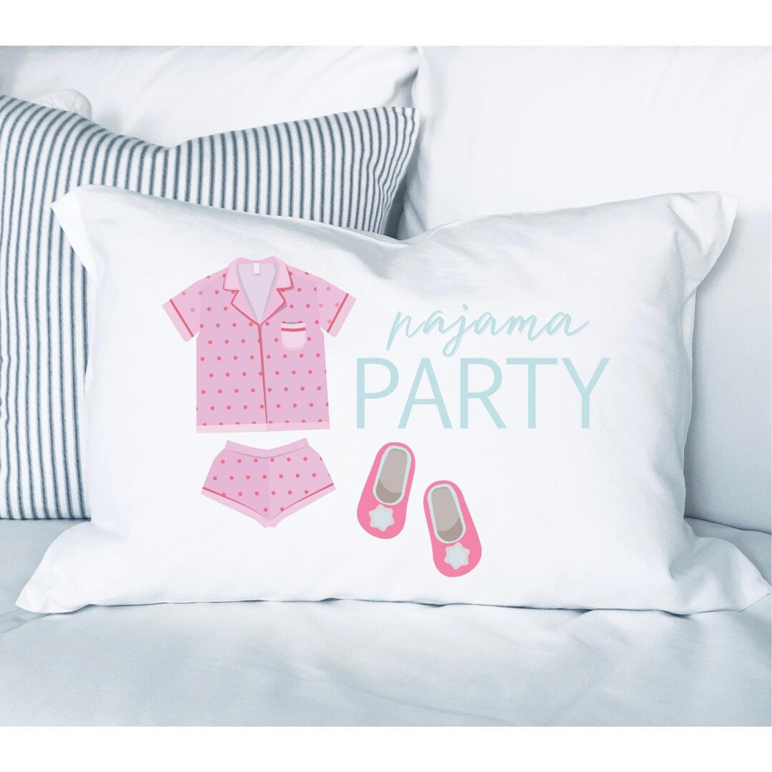 Pink Pajama Party Pillowcase: Microfiber Sleepover Decor - Etsy