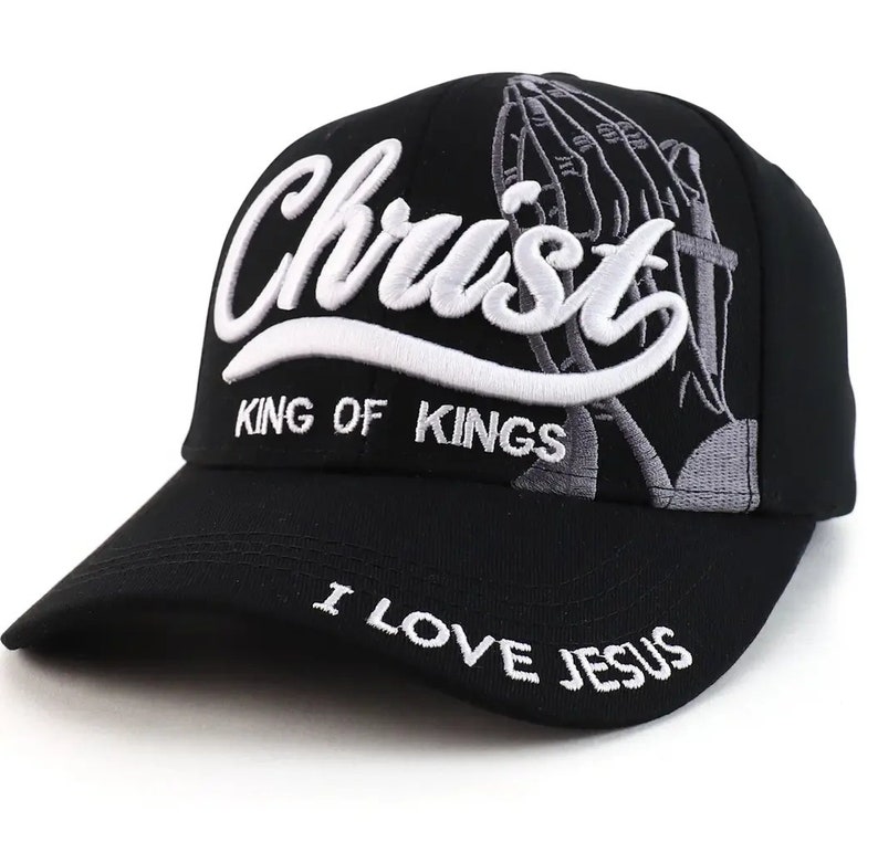 3D Christ King of Kings Embroidered Christian Ball Cap - Etsy