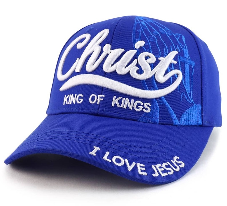 3D Christ King of Kings Embroidered Christian Ball Cap - Etsy
