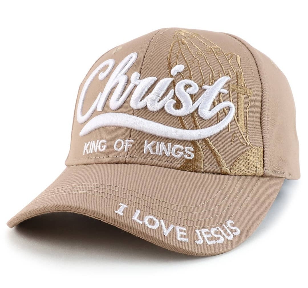 3D Christ King of Kings Embroidered Christian Ball Cap - Etsy