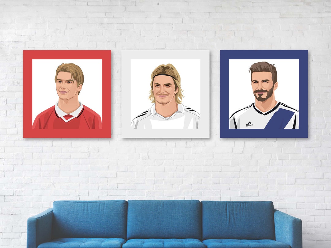 David Beckham Portraits Posters Series 1998 2005 & 2012 - Etsy