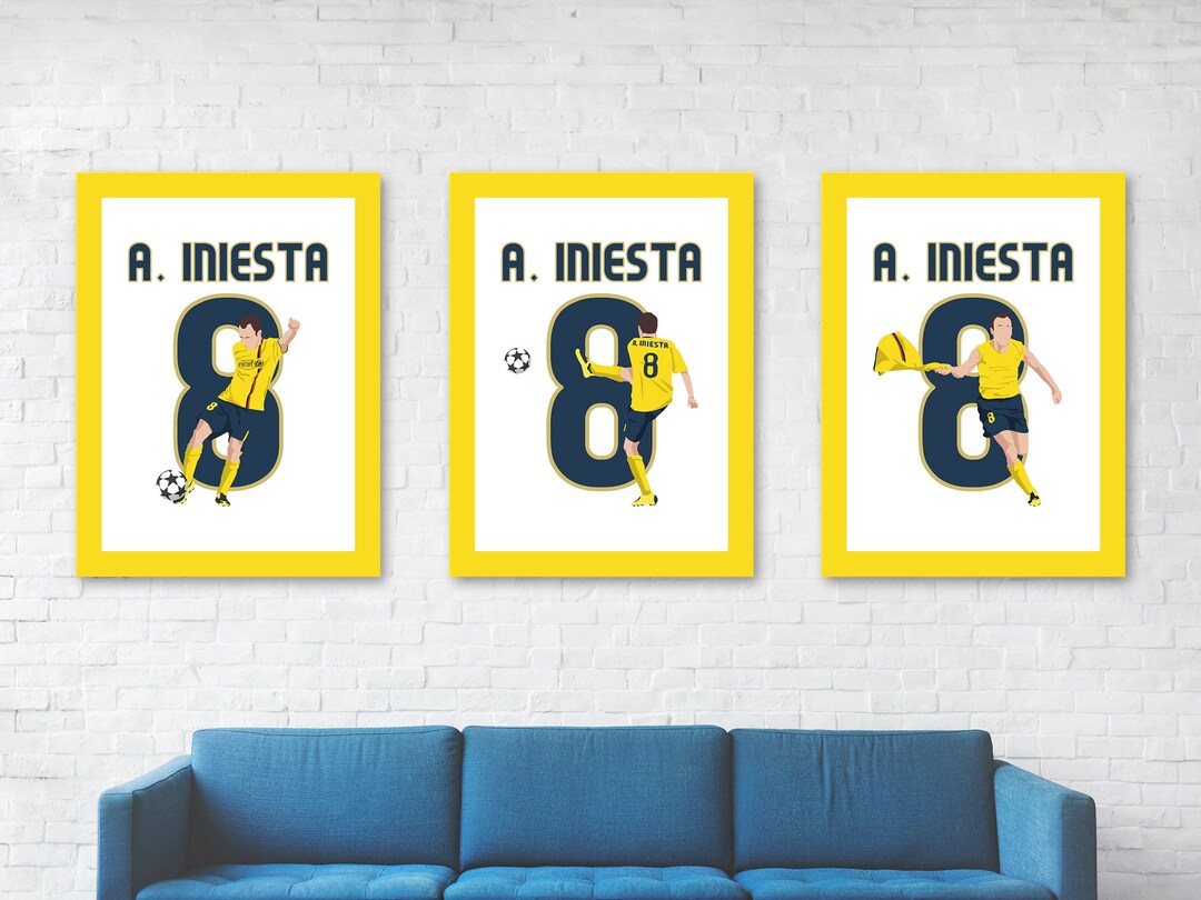 2009 Andrés Iniesta Goal Poster Series Barcelona-chelsea Canvas/wall ...
