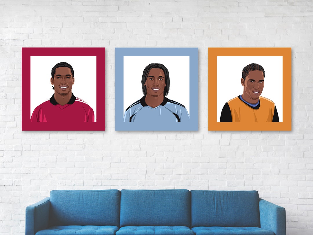 Didier Drogba Portraits Posters Series 2002, 2003, 2006 Chelsea Ivory ...