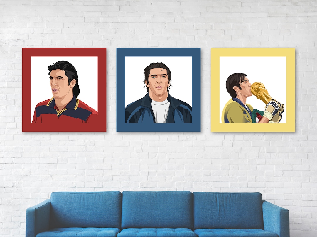 Giangluigi Buffon Portraits Posters Series 1998 1999 2006 - Etsy