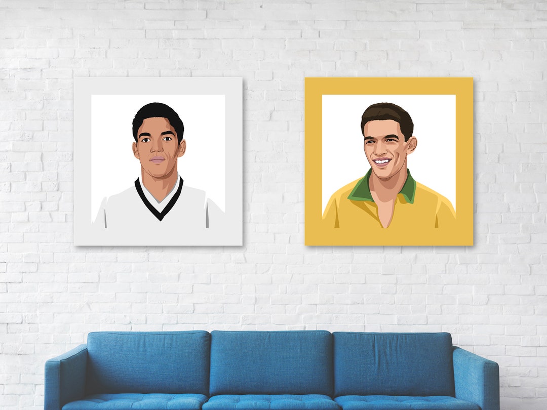 Garrincha Portraits Poster Series 1958 & 1962 Brazil Canvas/print ...