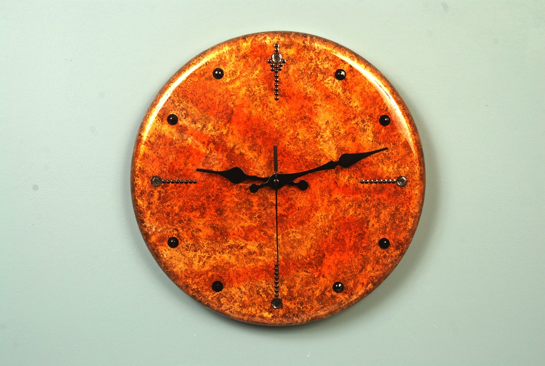 Resin Wall Clock Antique Gold Clock Classy Spanish-style Clock Elegant ...