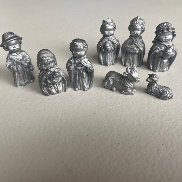 Pewter Nativity Set - Etsy