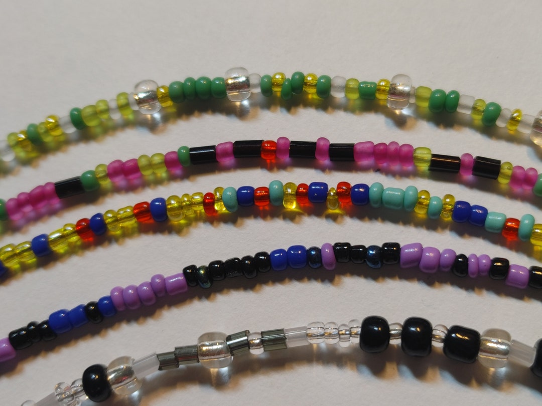 CUSTOM Seed Bead Chokers - Multi Colored Beaded Necklace - Solid Color ...