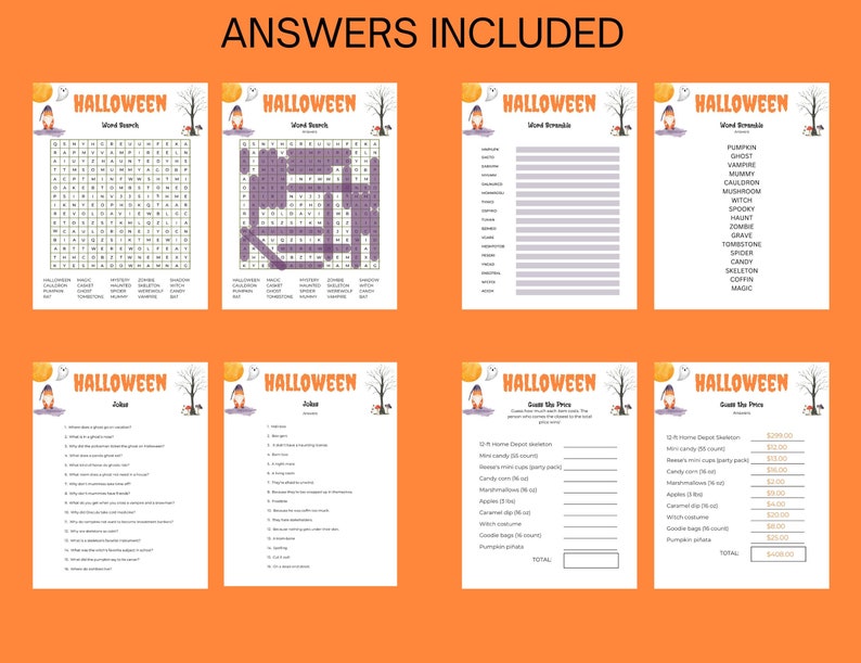 Halloween Games and Activities for Halloween Parties, More Than 50 ...