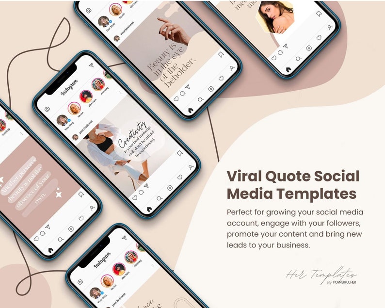 75 Viral Quote Instagram Templates Beauty Editable Post Templates ...