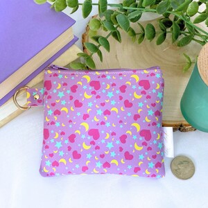 Mini Keychain Zipper Coin Pouch | Kawaii Hearts Girly Bag | Harajuku ...