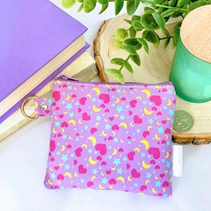 Mini Keychain Zipper Coin Pouch | Kawaii Hearts Girly Bag | Harajuku ...