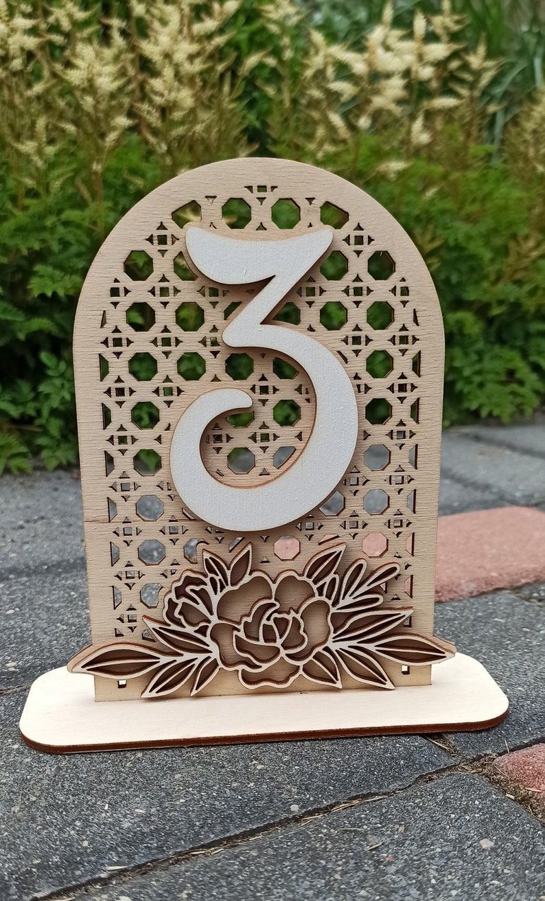 Table Numbers Cut File, Wooden Wedding Table Numbers, Laser Cut Table ...