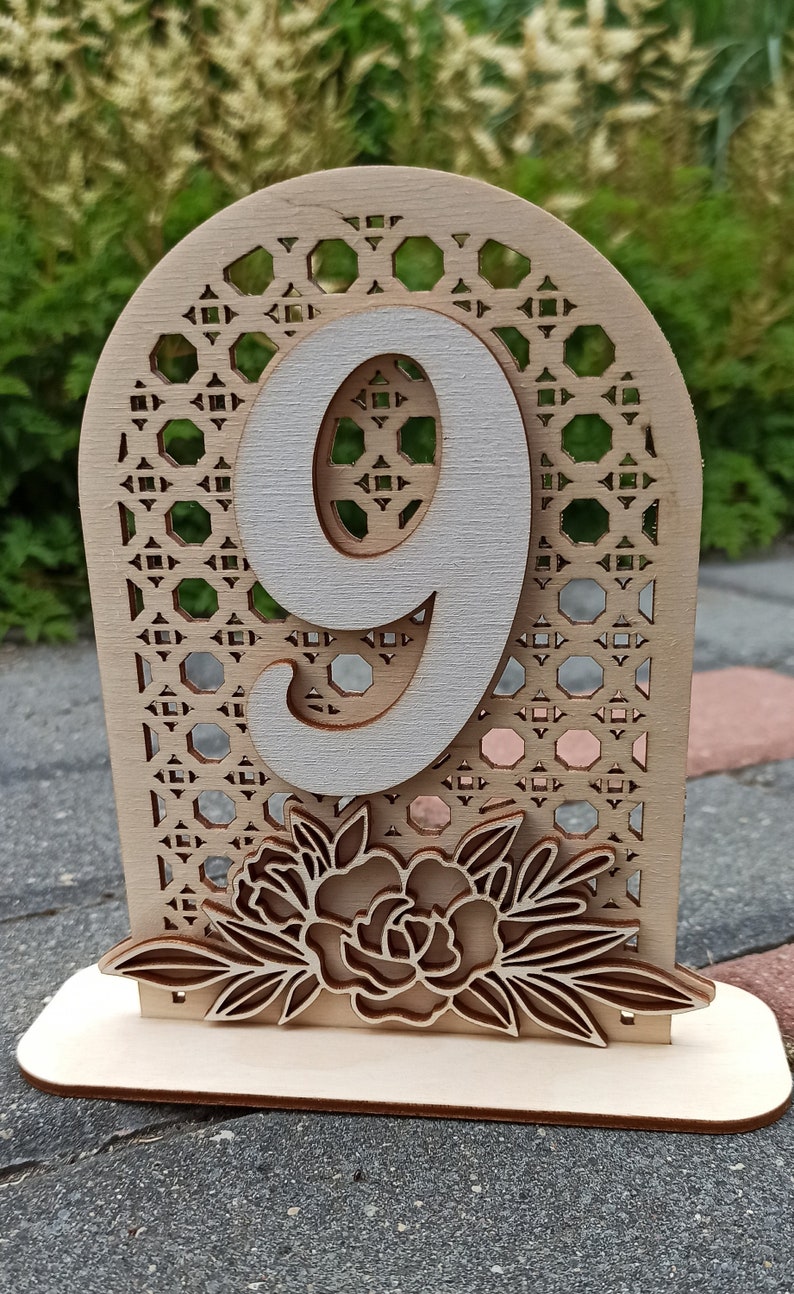 Table Numbers Cut File Wooden Wedding Table Numbers Laser - Etsy